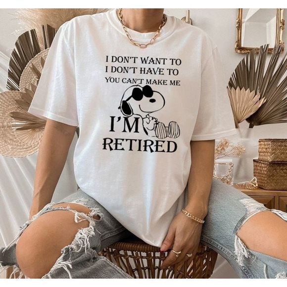 Shelbyvertula | Shirts | Im Retired Snoopy Tshirt Graphics Unisex ...